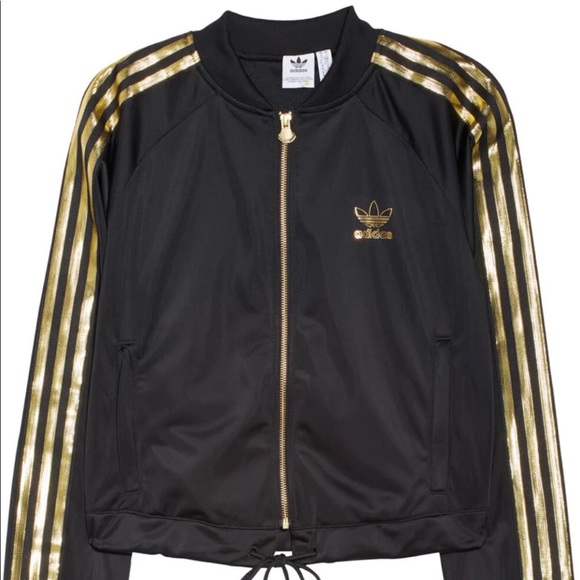 adidas | Jackets & Coats | Adidas Originals Sst 2 Black Gold Track ...